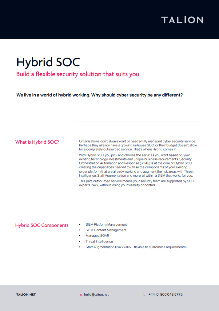 Hybrid SOC - Talion